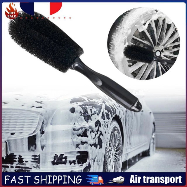 S# CAR WHEEL Wash Brush Soft Bristle Car Rim Scrubber Cleaner Duster ...