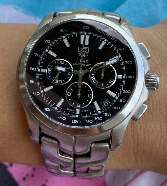 TAG HEUER LINK CALIBRE 36 CT511A AUTOMATIC CHRONOGRAPH DATE MENS 42mm ...