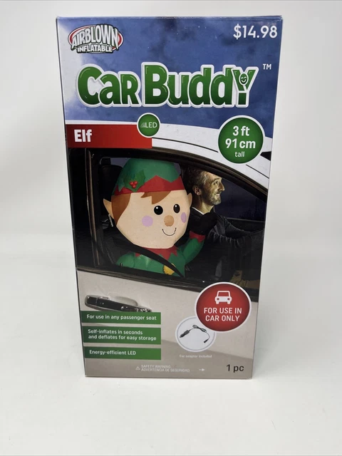 NEW CHRISTMAS INFLATABLE Gemmy Airblown LED Elf Car Buddy 3ft 12V Power ...