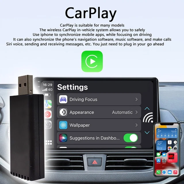 IN-CAR ENTERTAINMENT CARPLAY Control Box USB/TYPE-C CarPlay Dongle ...