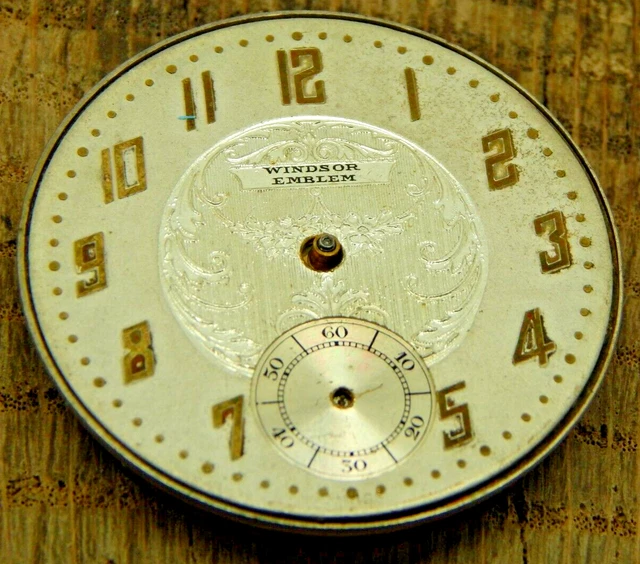 ANTIQUE VINTAGE POCKET Watch movement Swiss Windsor Jagot Watch Co 6j ...