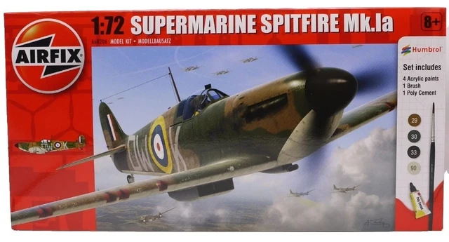 AIRFIX 1:72 SUPERMARINE Spitfire Mk.1A Model Kit Glue & Paint Hornby NEW A68206 £11.95 - PicClick UK