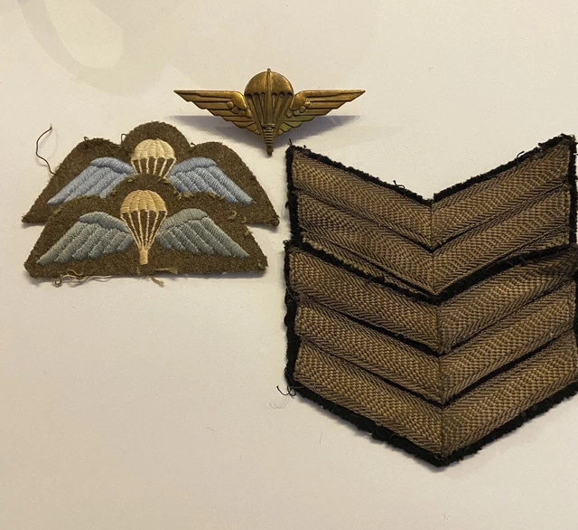 BELGIAN ARMY CAP Badge Paratroop Rank Wings Post War Paratroop Badge £3 ...