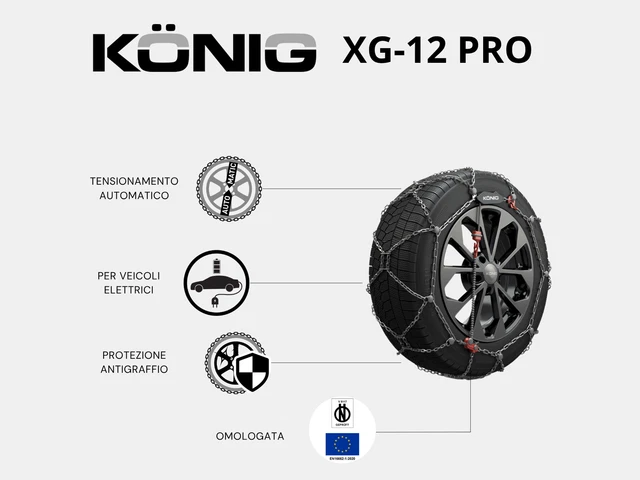 CHAÎNES À NEIGE KONIG SUV Fourgons X12PRO 12MM GR 255 255/75 R15 ...