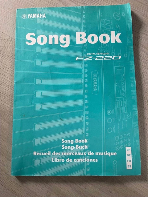 YAMAHA DIGITAL KEYBOARD EZ-220 Song Book 100 Songs £4.99 - PicClick UK