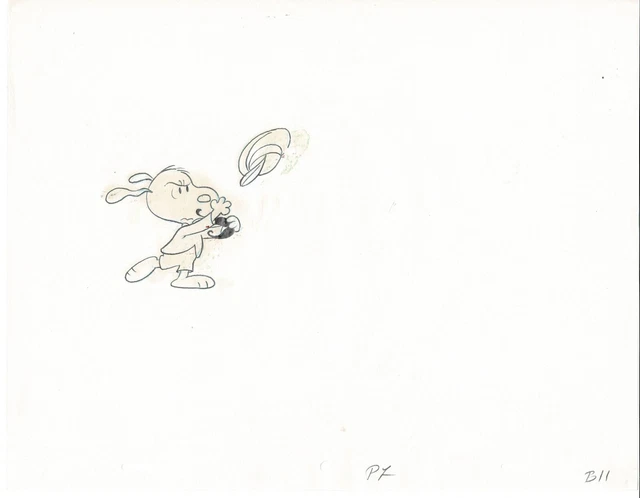2 PEANUTS CHARLIE Brown and Snoopy Show Animation Cel Drawings 1983 ...