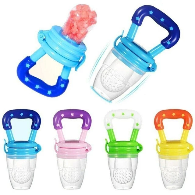 BABY SILICONE FRUIT Feeder Nibbler Pacifier Fresh Food Safety Feeding ...