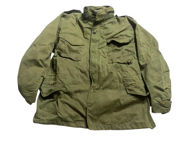 VINTAGE 80S M65 Field Jacket OG-107 US Military Sateen Coat Size XL £48.71 - PicClick UK