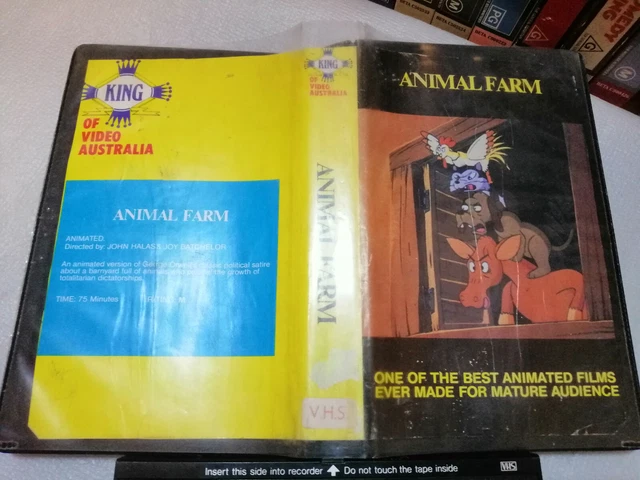 ANIMAL FARM (198?) - RARE KING OF VIDEO AUSTRALIA 1st Vhs Issue Mature ...