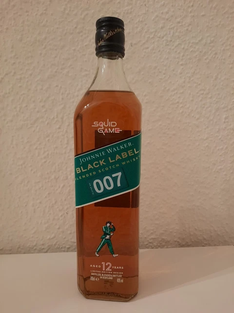 JOHNNIE WALKER BLACK Label Squid Game Nr. 007 Limited Edition 0,7 Liter ...
