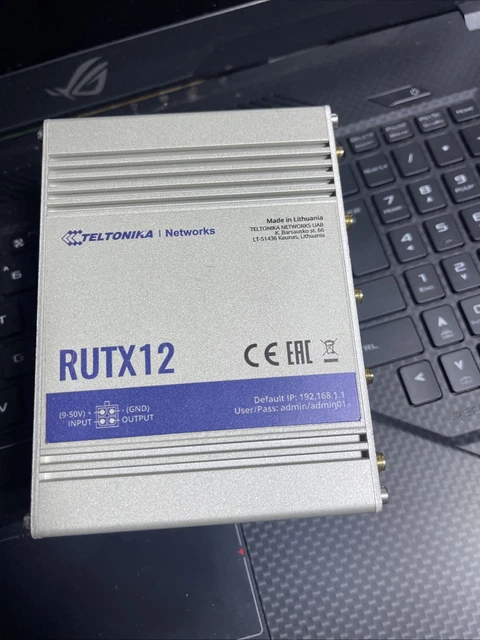TELTONIKA RUTX12 DUAL Radio 4G LTE Cat 6 Industrial Wireless Router £ ...