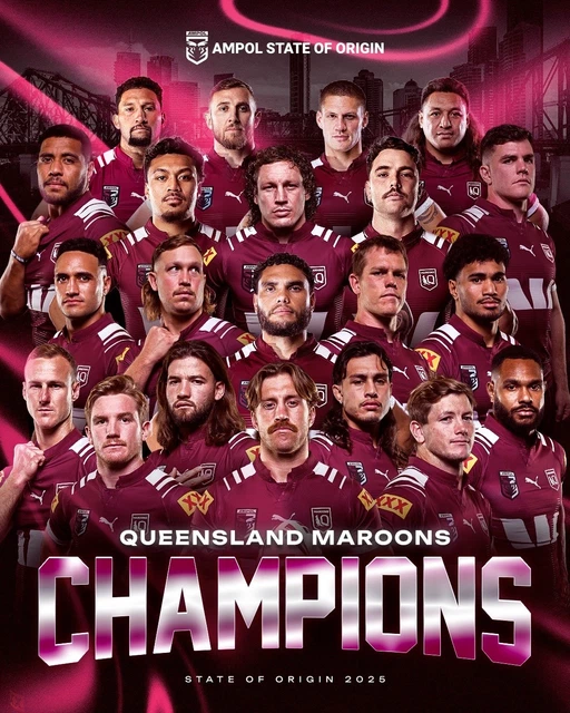 QUEENSLAND MAROONS 2025 State Of Origin Nrl Rugby Champion Team Poster,Bargain,2 $8.03 - PicClick CA