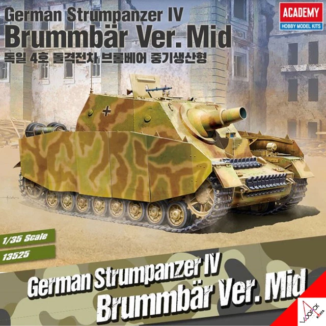 ACADEMY 1/35 ALLEMAND Strumpanzer IV Brummbar Ver.Mid Tank Hobby modèle ...