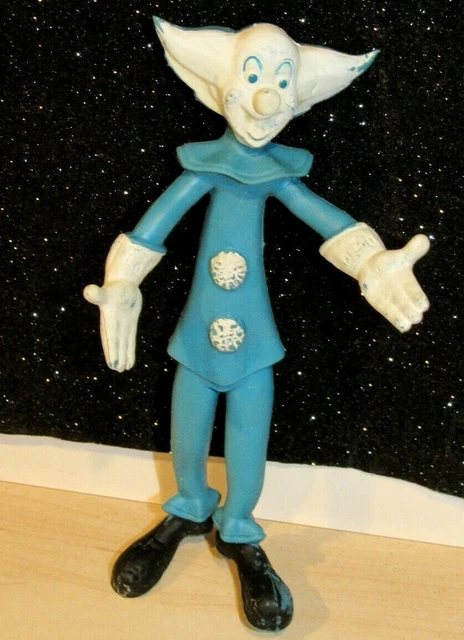 VINTAGE BOZO THE Clown Vintage Bendable Bendy Rubber Figure Lakeside ...