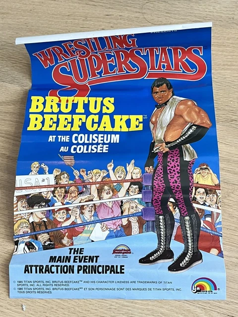 1985 WWF WRESTLING Supierstars Brutus Beefcake Uncut Bio File Card w ...