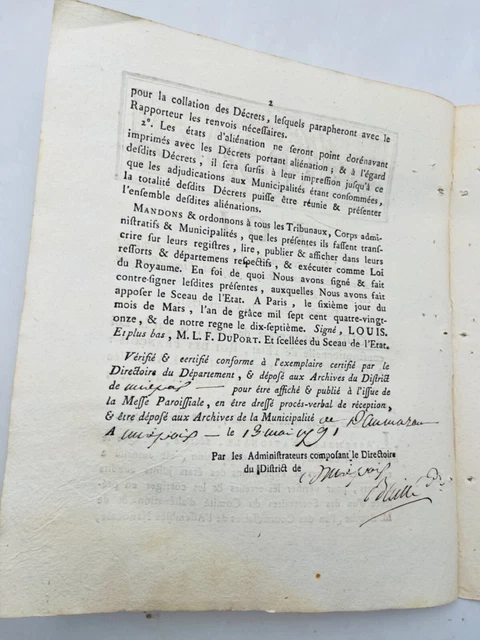 {DECRET} LOI RELATIVE à la correction des décrets portant vente de ...