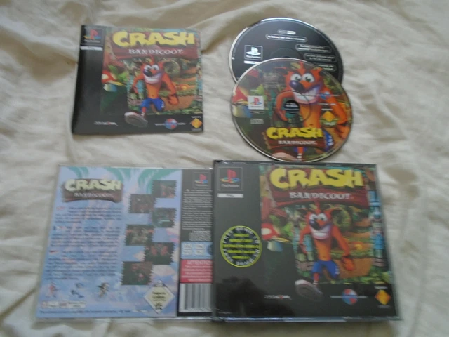 CRASH BANDICOOT PS1 (COMPLETE + DEMO) Sony Playstation platform BIG BOX ...