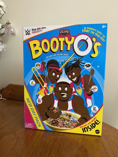 WWE NEW DAY Booty O’s Cereal Box With Figures £16.00 - PicClick UK