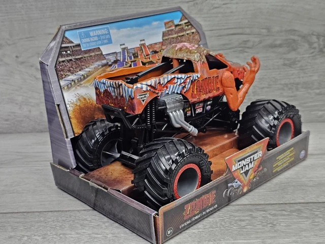 MONSTER JAM MONSTER Truck Red Zombie 1:24 Rare Modello pressofuso ...