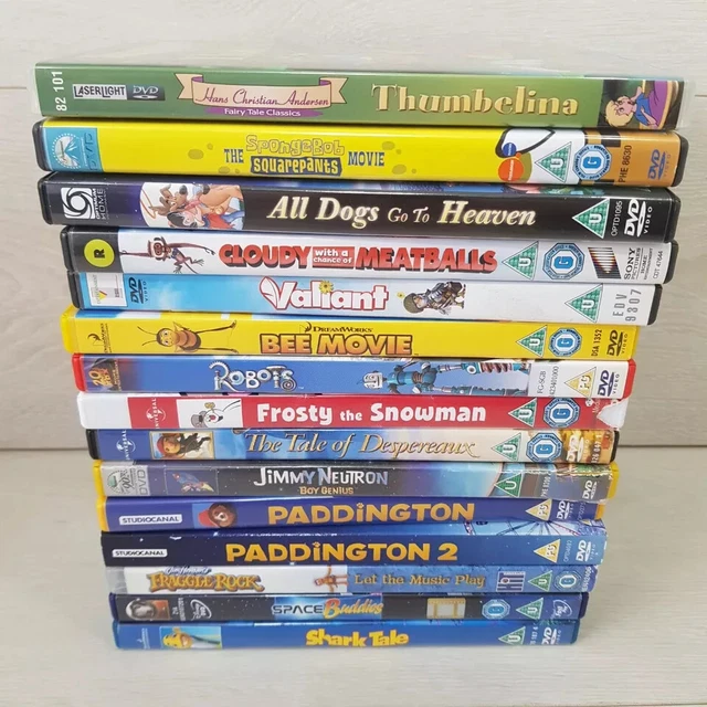 BUNDLE OF 15 DVDs Kids Children Cartoon Dreamworks Universal and Others ...