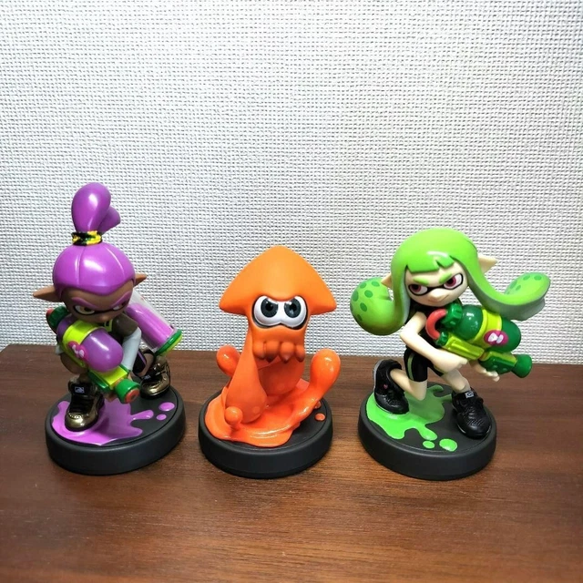 NINTENDO AMIIBO *ALT Color* Splatoon Inkling Green Girl Orange Squid ...