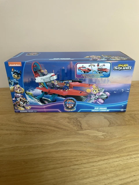 PAW PATROL MIGHTY Pup Squad Aircraft Carrier HQ Playset & Figure New ...