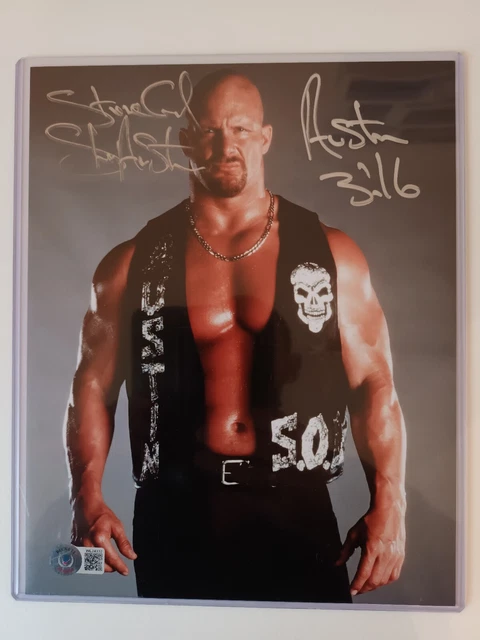 STONE COLD STEVE Austin WWE/WWF signed 8x10 Photo - Beckett ...
