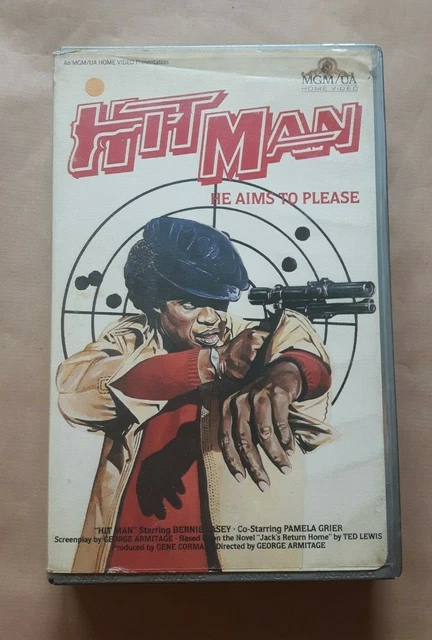 HIT MAN VHS Video Big Box Ex Rental Pre-Cert Bernie Casey Pam Grier MGM ...
