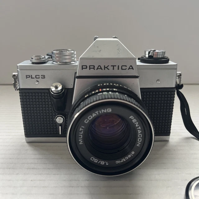 PRAKTICA PLC 3 35mm SLR Film Camera w/ Penticon 1.8/50 Lens Shutter ...