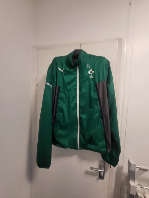 VINTAGE PUMA IRFU Irish rugby o2 Windbreaker Jacket size L read listing ...