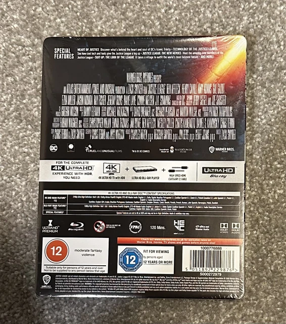 JUSTICE LEAGUE 4K Ultra HD Blu-ray Steelbook Jim Lee artwork edition ...