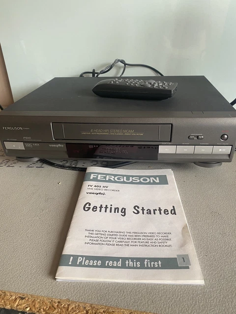 FERGUSON VCR FV-405HV Videoplus Vhs Video Cassette Recorder Remote ...