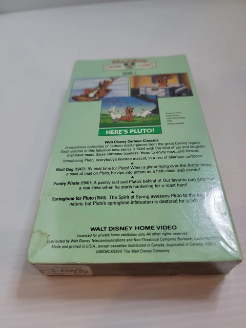 WALT DISNEY CARTOON Classics Here's Pluto! VHS Animated NEW EUR 0,92 ...