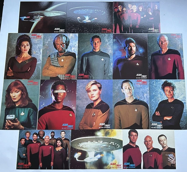 STAR TREK NEXT Generation Complete Set Of 16 Postcards By Engale 1989 ...