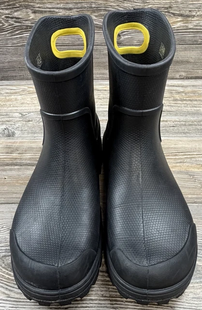 CROCS RUBBER WELLIE Rain Boot Black Mens Size 12 Slip-On Muck Chore ...