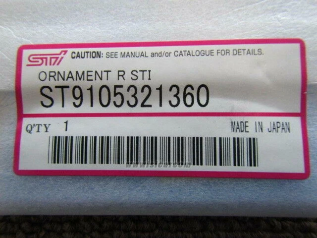 SUBARU IMPREZA GC8 Gf8 Gdb Tuned By Sti Sticker Rear Emblem ...