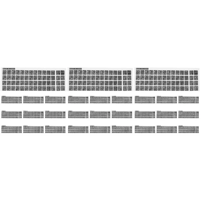 30 SHEETS OF Replacement Keyboard Sticker Arabic Keyboard Letter ...