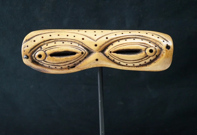 ANTIQUE ALASKAN NATIVE INUIT Fossil Snow Goggles Photos, PLEASE READ ...