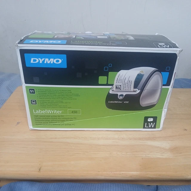 DYMO LABELWRITER 450 Label Printer with all the Leads and MANUEL Tested ...