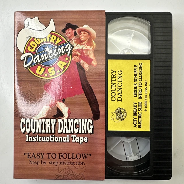 COUNTRY DANCING USA Instructional Tape VHS Achy Breaky Electric Slide £ ...