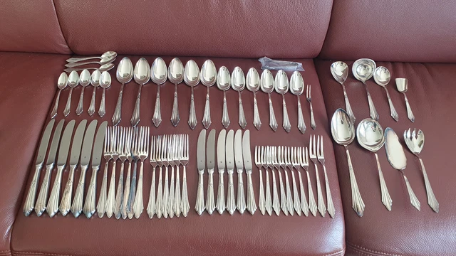 WMF NIROSTA 90 Fächer Silberbesteck 64-teilig, RARITÄT & TOP EUR 299,00 ...