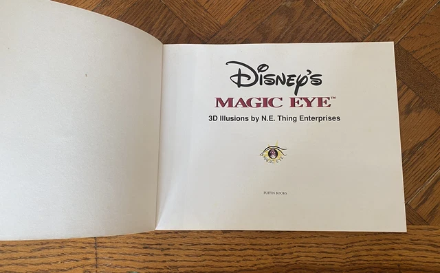 DISNEY’S MAGIC EYE Book 1994 ** 3D Illusion ** Mickey Lion King Aladdin ...