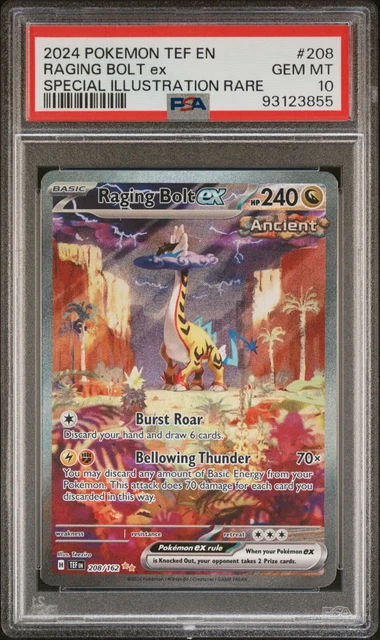 2024 POKEMON BOLT EX 208 Forze Temporali Gemma Nuova di zecca PSA 10 ...