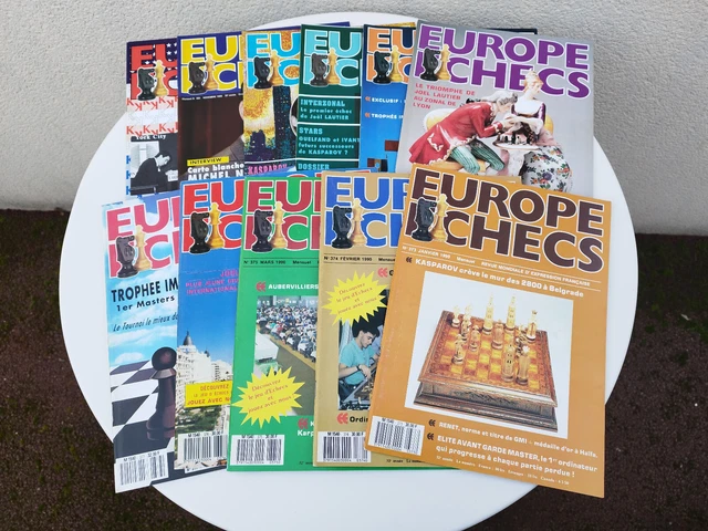 EUROPE ECHECS - année 1990 entière - Très bon état - Chess magazines ...