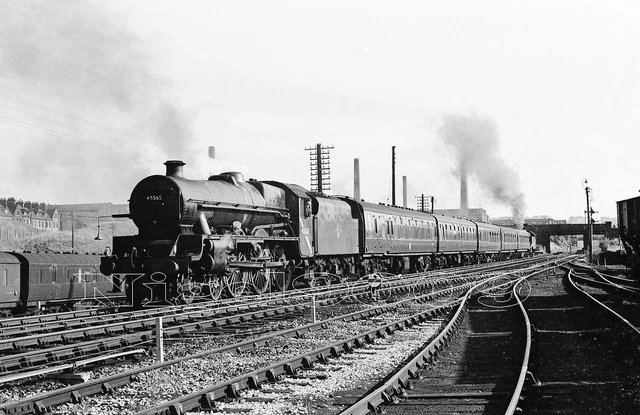 ORIGINAL 35MM NEGATIVE of ex LMS 5XP 4-6-0 45565 No Other Details 1960 ...