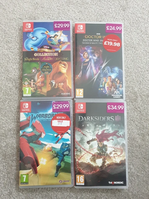 NINTENDO SWITCH 4 Games Disney Classic Collection Darksiders 3 Doctor ...