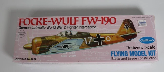 GUILLOW S FOCKE-WULF FW-190 Flying Model Kit - GUI502 072365005020 (c-1 ...