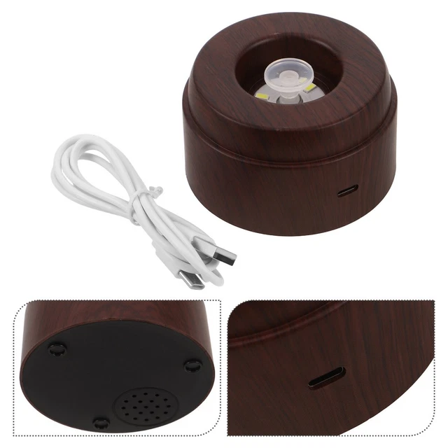 IMITATION WOOD GRAIN Base Crystal Art Lighted for Glass Ball Sphere ...