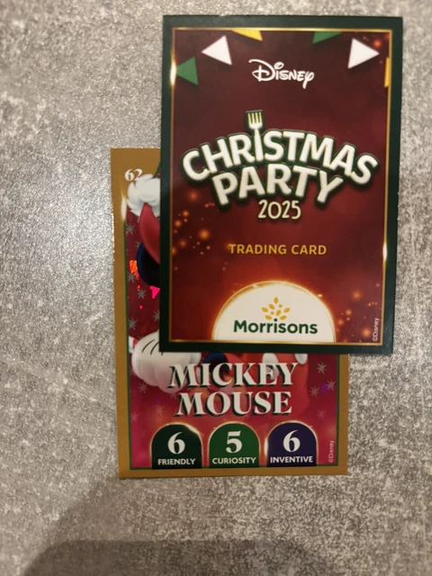 VERY RARE MORRISONS Christmas Party 2025 Card, Mickey Mouse ...