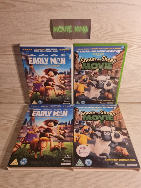 EARLY MAN & Shaun The Sheep Movie (DVD, 2018) Aardman Comedies [Region ...